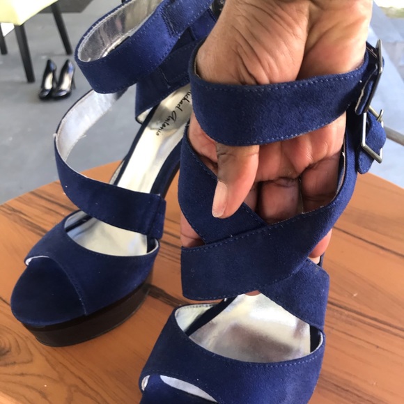 Michael Antonio | Shoes | Blue Suede Sandals | Poshmark
